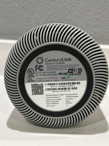 CenturyLink C4000BG DSL WiFi Router | eBay