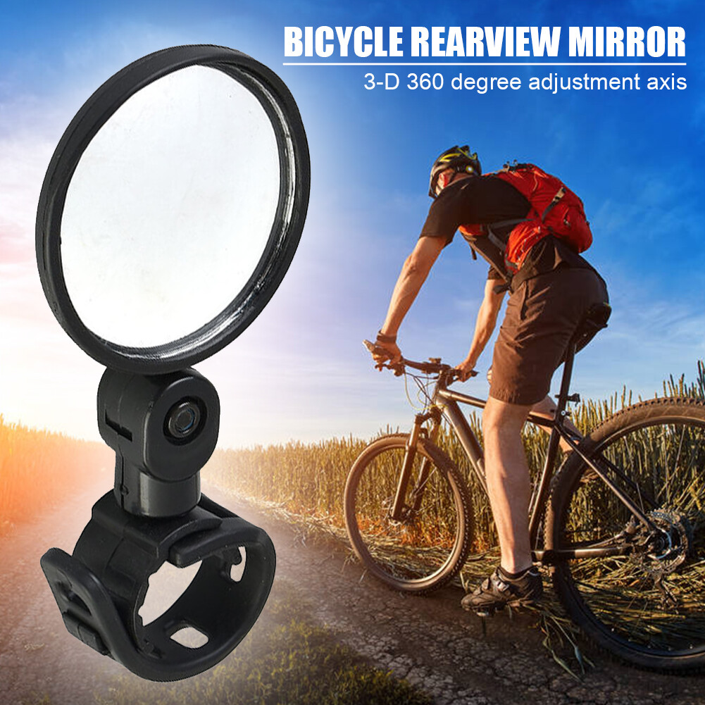 MTB Bike Bicycle Adjustable Handlebar Convex Rear View Mirrors Cycling ...
