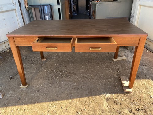 Leigh Leopold Vintage Mid Century Modern Walnut Desk , Library Table ...