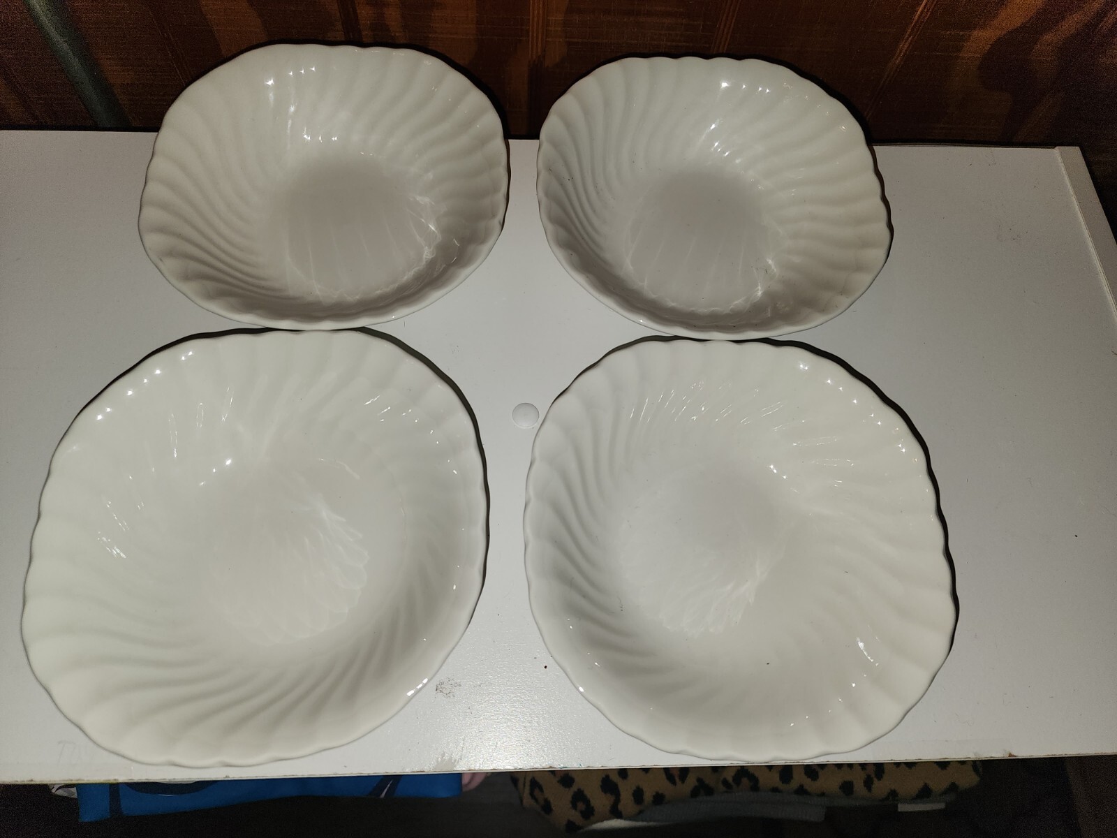 JOHNSON BROS REGENCY WHITE CEREAL BOWLS LOT OF 4 SQUARE VINTAGE | eBay
