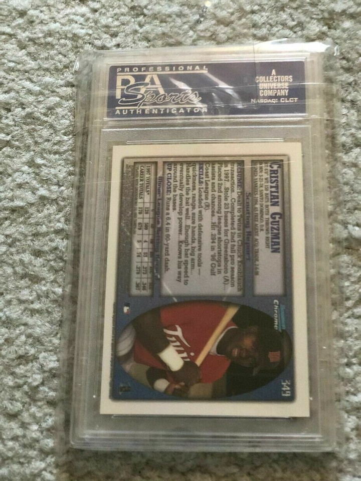 1998 Bowman Chrome Christian Guzman PSA 10 Minnesota Twins All Star ...