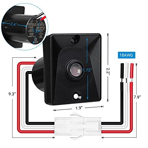 Dusk to Dawn Sensor 120V Lamp Post Light Sensor Photoelectric Switch ...