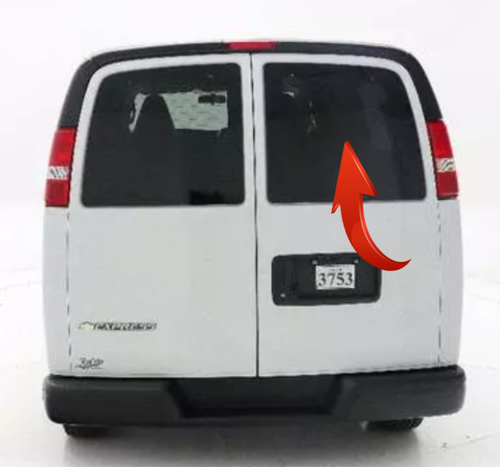 2003-2024 GMC SAVANA EXTENDED VAN BACK WINDOW 3HOLES MOVABLE GLASS ...