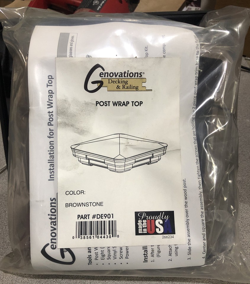 GENOVATIONS Post Wrap Top BROWNSTONE For 6” Square Post | eBay