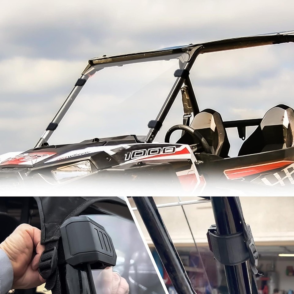 4x Universal UTV Windshield Window Clamps for Polaris RZR XP Ranger ...