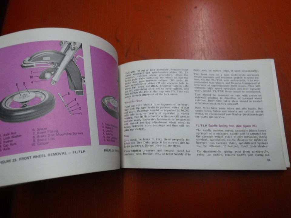 1976 HARLEY DAVIDSON FL/FLH FX/FXE 1200 MODELS ORIGINAL FACTORY OWNERS ...