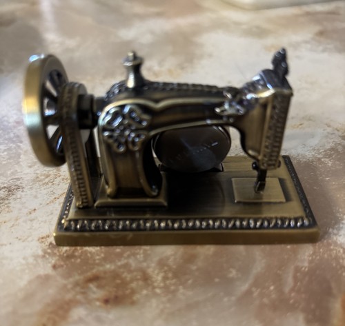 Timex Miniature Sewing Machine Quartz Novelty Mini Clock Pewter Nice ...