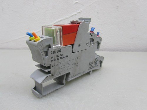 WAGO 788-304 RELAY MODUAL, 24VDC IN, 250VAC / 16A OUT, USED | eBay