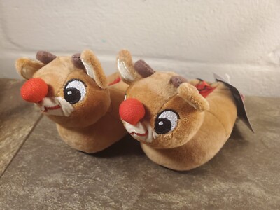 Brand New - Rudolph Red Nose Reindeer - Juniors Slippers - Size 7/8 ...