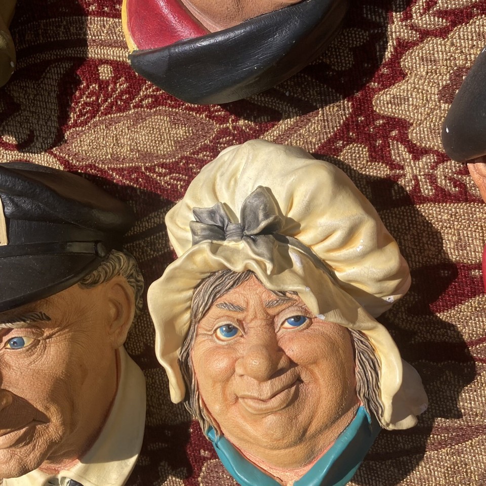 Bossons heads vintage English chalkware collectibles GIANT 18 piece lot ...