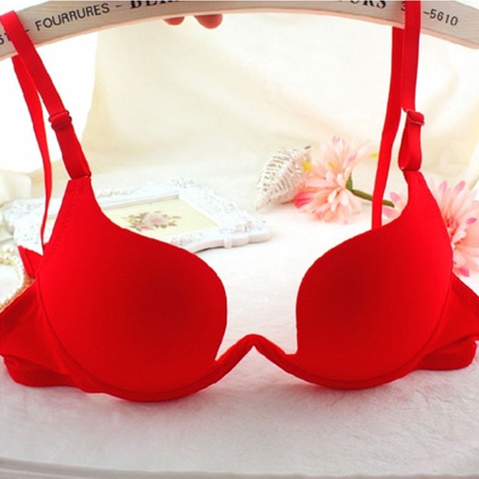 Half Cup Underwear Women Backless Invisible Back Bra Push Up 38 36 34 ...
