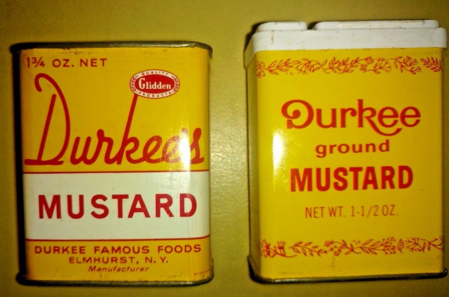 2 Vintage Durkee's Mustard Tins | eBay