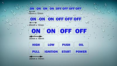 Lot Set Of 26 Sticker Adhesive Kit Button On Off Tuning Dashboard R7 | eBay