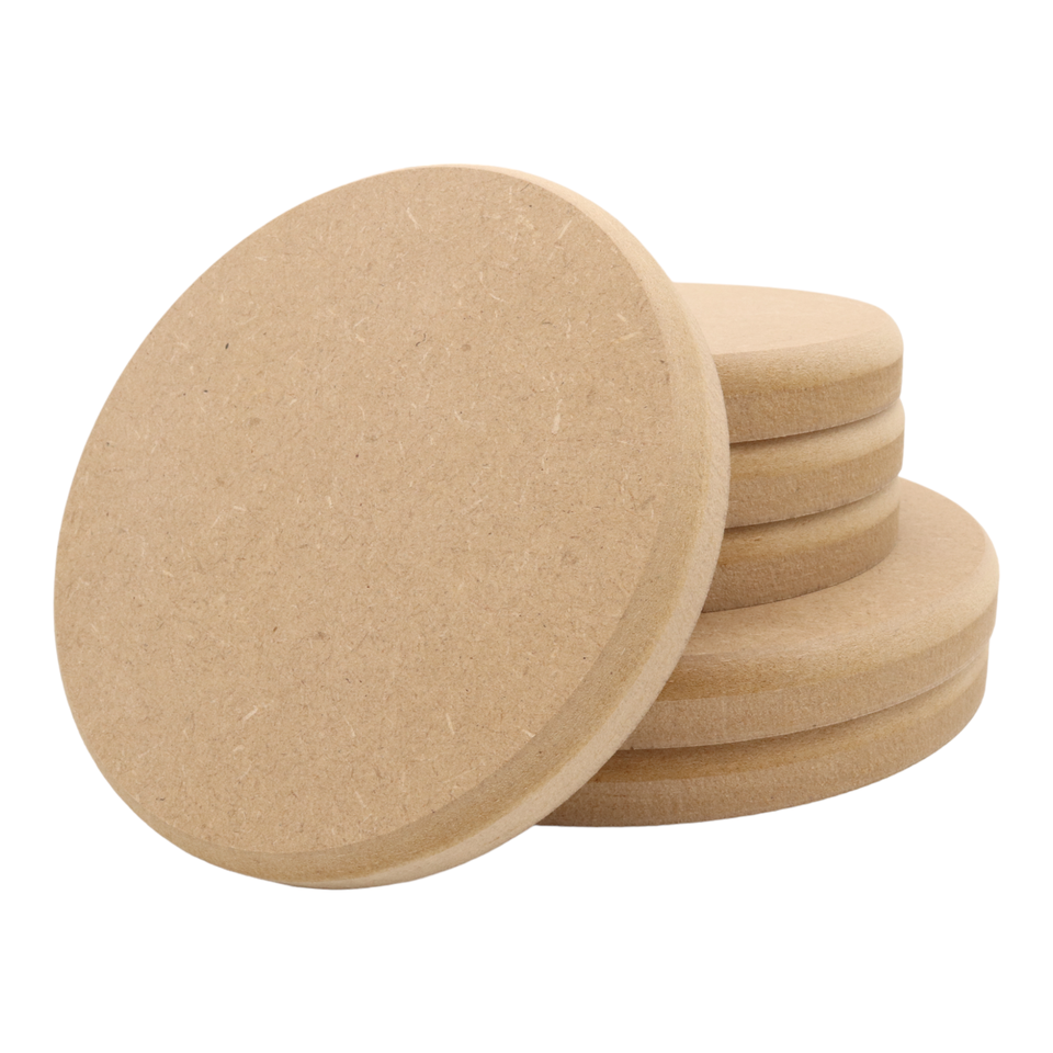 Wooden MDF Circle Round Top Edge 10-30cm Disk Blanks Craft Shape Pack 1 ...