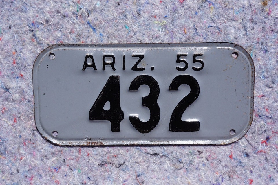 1955 ARIZONA Trailer License Plate Motorcycle Size Original Paint | eBay