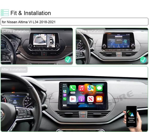 Carplay For 2019 2020 2021 Nissan Altima Android 13 Car Stereo Radio ...