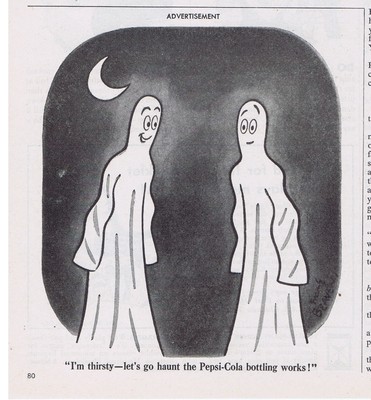 1944 Pepsi Cola Halloween Ghost Comic Frank Beaven Art Print Ad | eBay