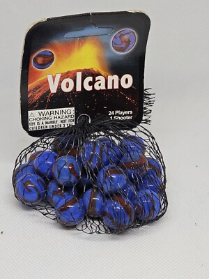 Volcano Collector Series Net Bag Glass Mega Marbles 1 Shooter 24 ...