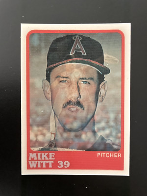 Mike Witt; California Angels; 1988 Sportflics #32; mint-near mint ...