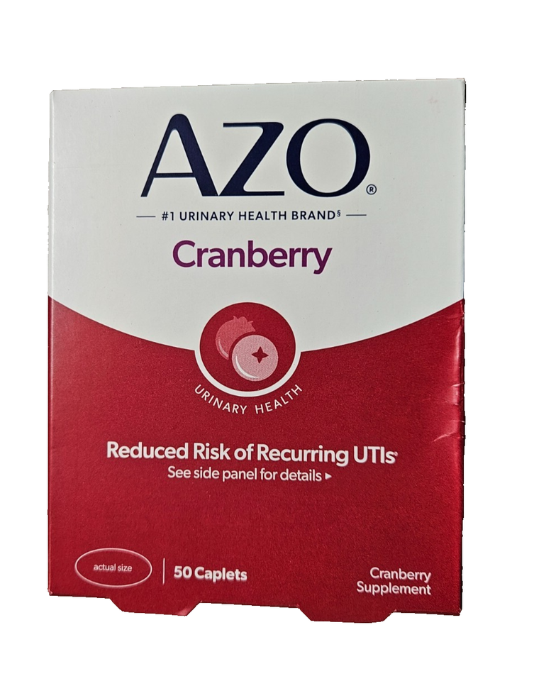AZO URINARY TRACT HEALTH CRANBERRY 50 Caplets ( 2 PACK ) -- NEW LOOK ...