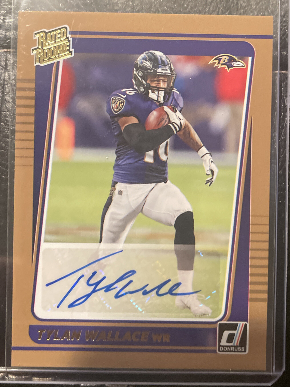 2021 Tylan Wallace Auto Donruss Rated Rookie Bronze Autograph RC Ravens ...
