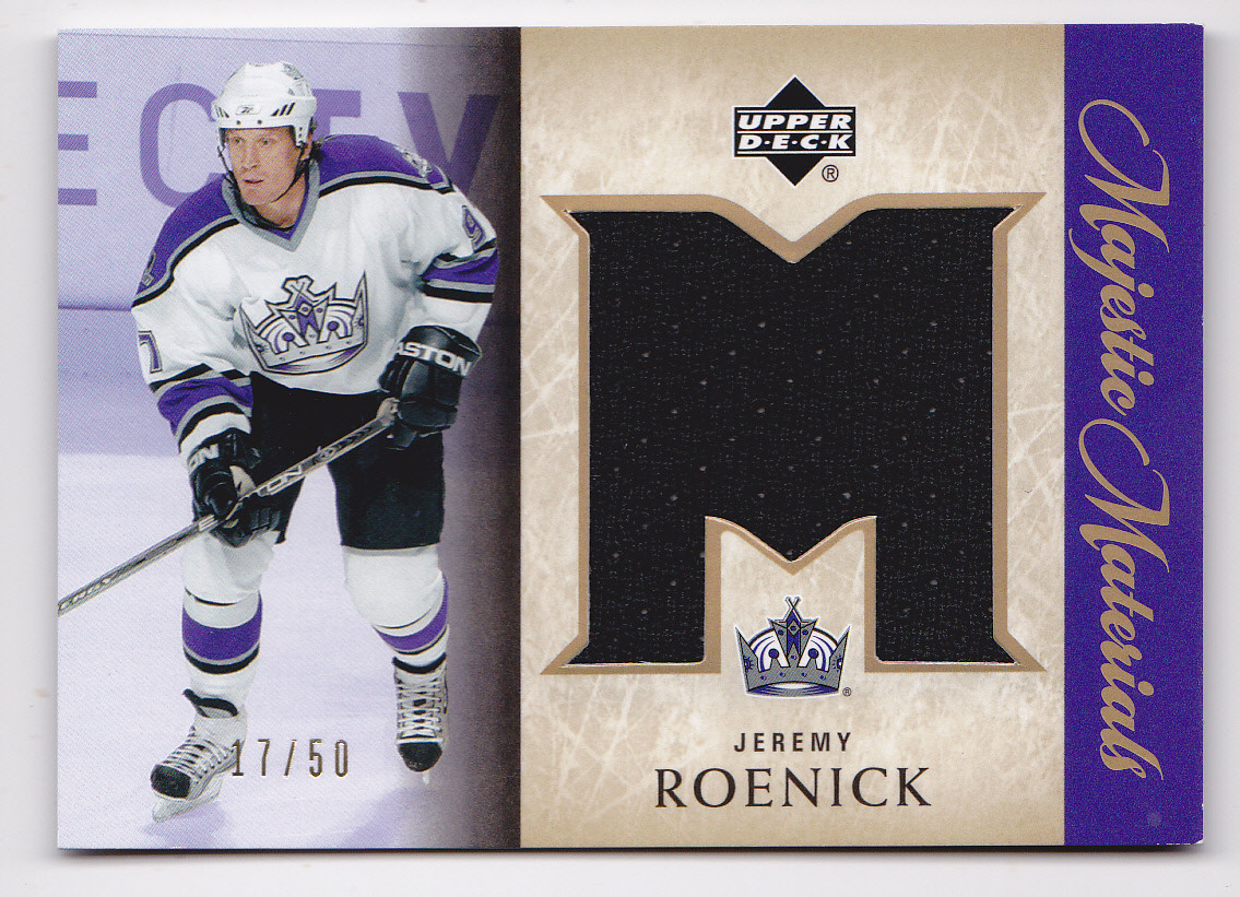 05-06 Upper Deck Jeremy Roenick /50 Jersey Majestic Materials LA Kings ...