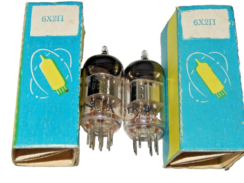 6H2P/6X2P/EAA91/6AL5 Russian Double Diode TUBES IN Box From 1980's Lot ...