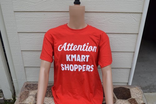 NEW Attention Kmart Shoppers Employee Tee T shirt 2XL GILDAN HEAVY ...