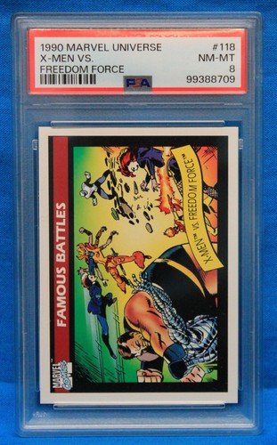 1990 MARVEL UNIVERSE # 118 X-MEN VS. FREEDOM FORCE PSA 8 NM-MT ...