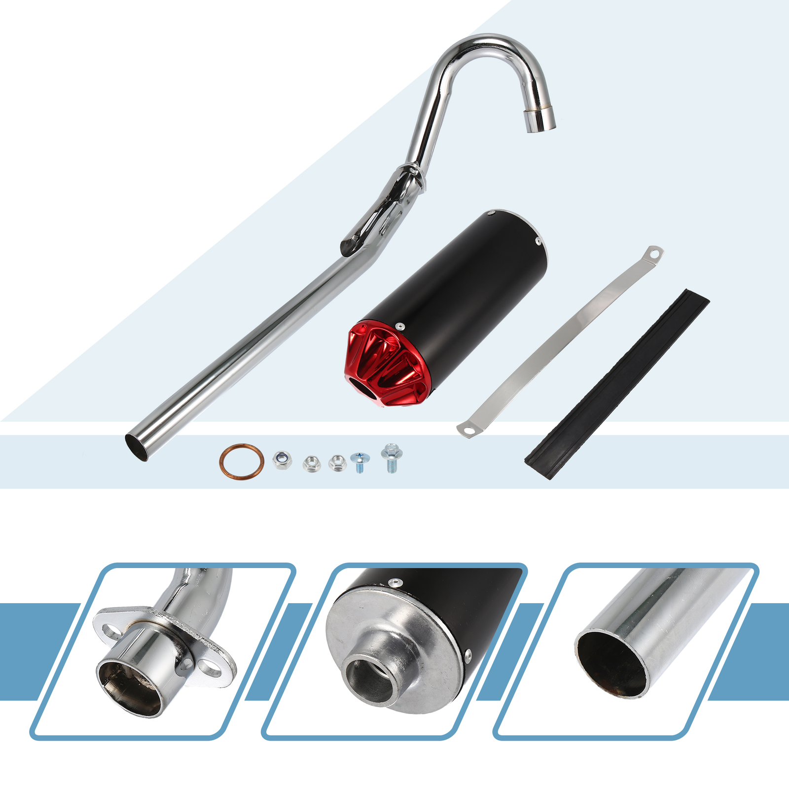 Muffler Exhaust Pipe System Assembly Kit 28mm for Honda CRF50 XR50 70cc ...
