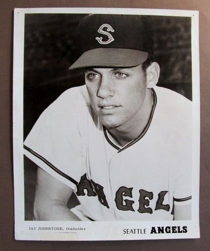 1968 JAY JOHNSTONE Seattle Angels Popcorn Card premium 8x10 PCL ...