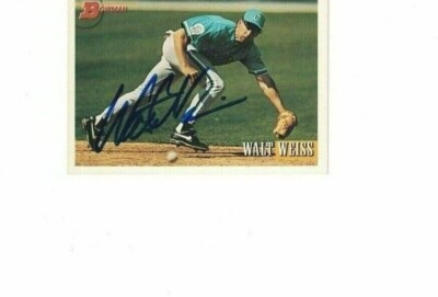 WALT WEISS SIGNED IP BOWMAN 1993 #290 MIAMI MARLINS AUTO | eBay