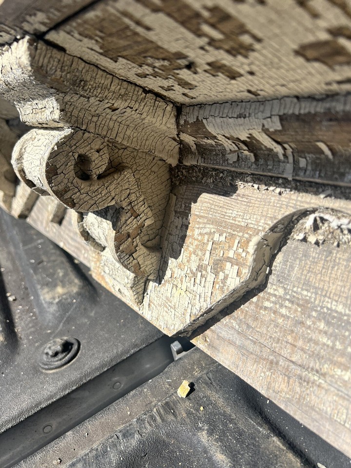 c1870 victorian window header pediment Italianate beefy 57” L x 11”d x ...