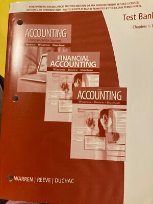 Accounting, Financial Accounting, Accounting- Test Bank: Chapters 1-17 ...