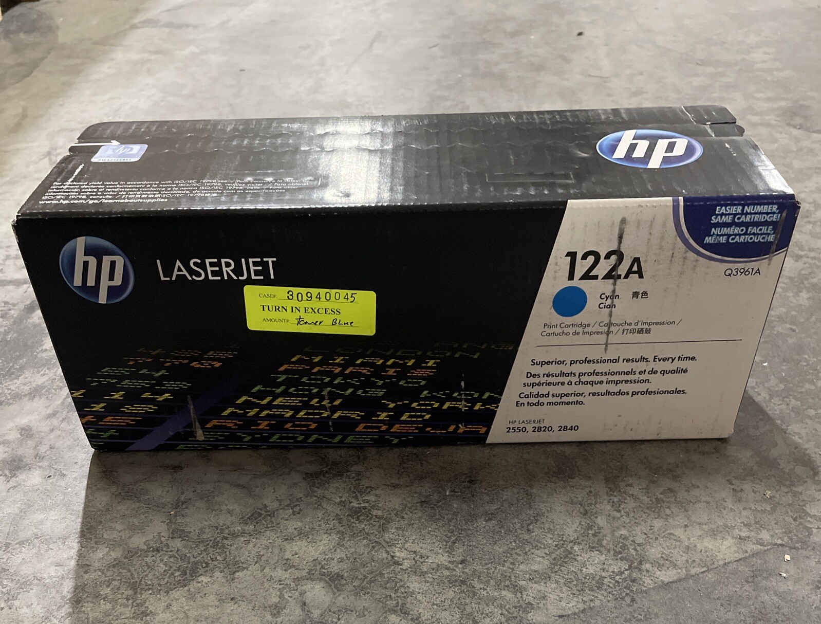 HP 122A Q3961A Cyan Ink Toner Cartridge | eBay