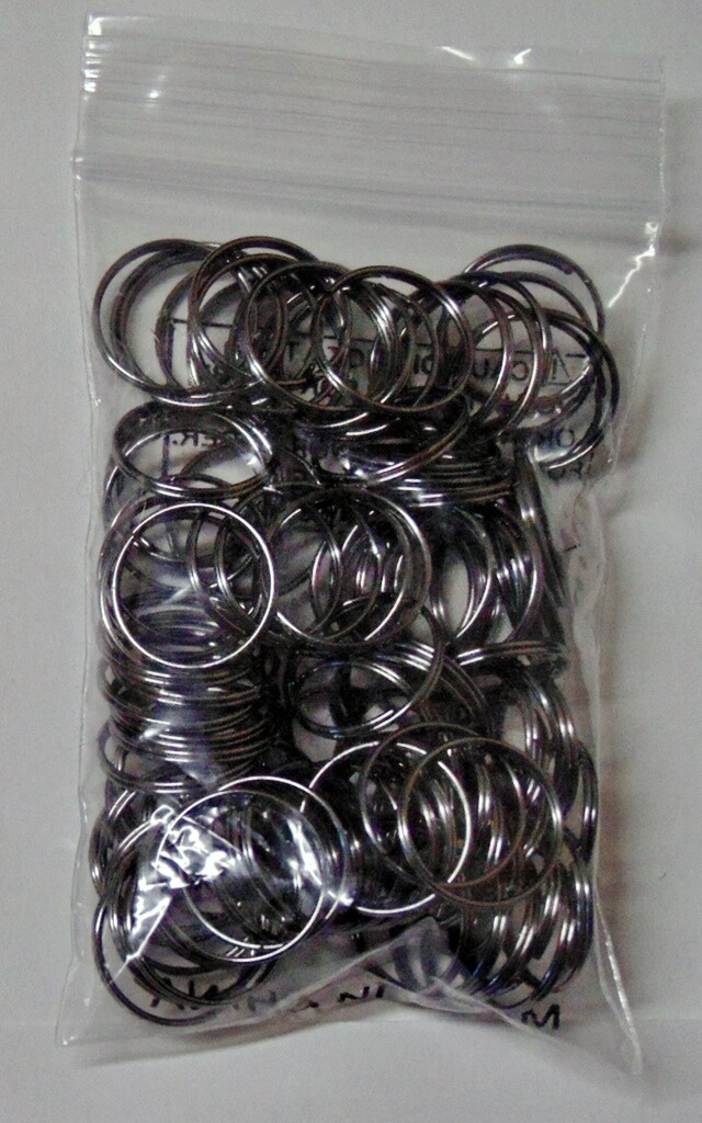 Economy 15mm STEEL Key Split RINGS 5/8" ~ 5 Colors Available ~ Qty 100 ...