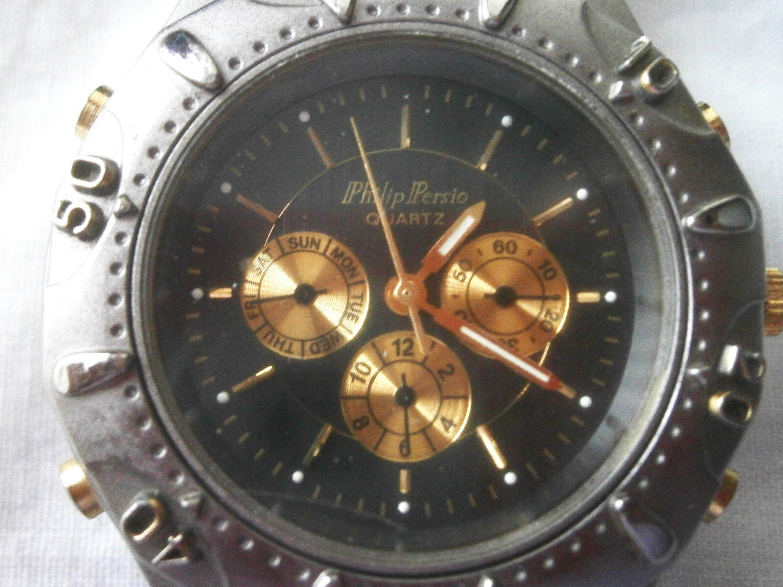 PHILIP PERSIO TITANIUM CHRONOGRAPH WATCH, working, boxed | eBay UK