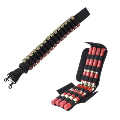 Tactical 15 Round 12G Ammo Shotgun Sling with 25 Shells Molle Magazine ...