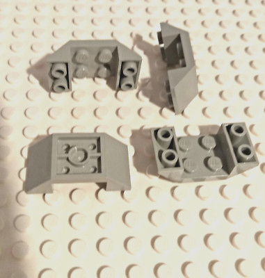 4X Lego Part 4871 Inverted Slope 4 x 2 45* 2 x 4 Old gray Castle Star ...