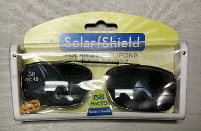 Solar Shield Polarized Clip On Sunglasses 58 Rec 19, Blocks 100% UVA ...