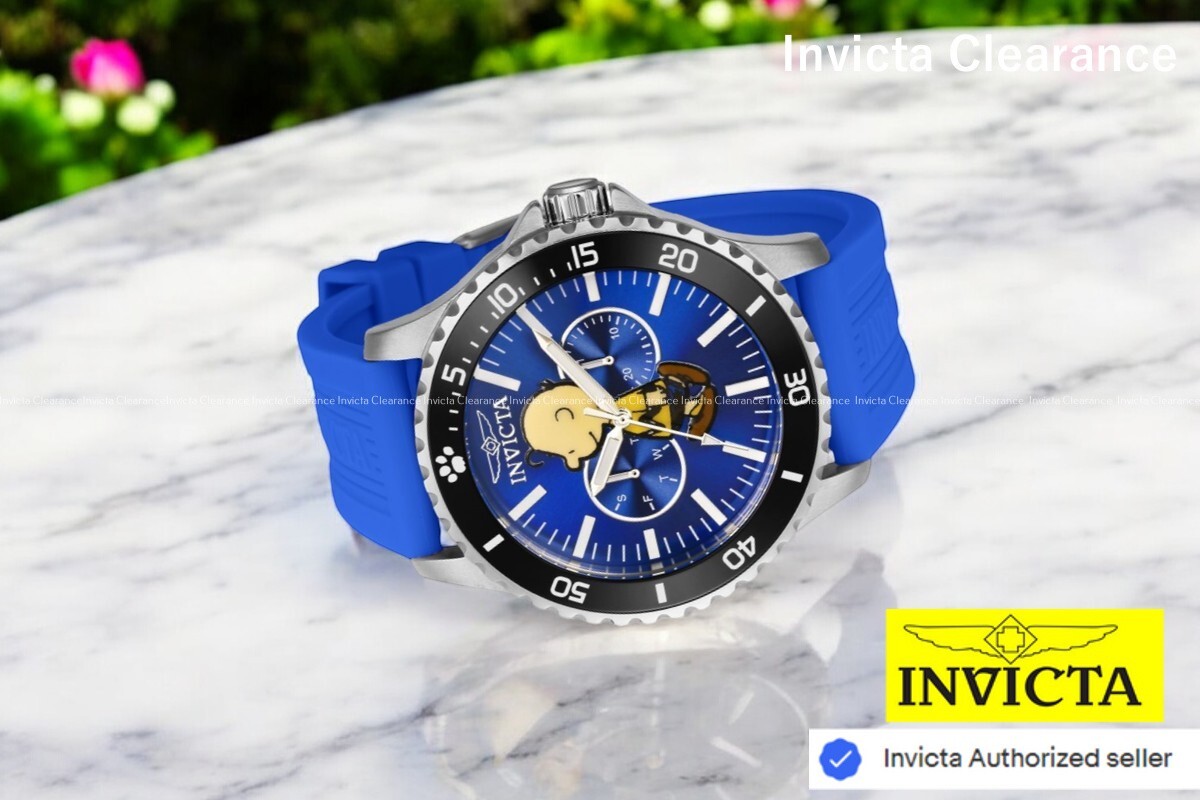 Invicta Character Collection Snoopy Mens Quartz Blue Silicone Watch Lim ...