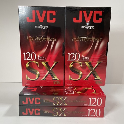 JVC Blank VHS Tapes -SX High Performance T-120 Lot Of 4 Brand New | eBay