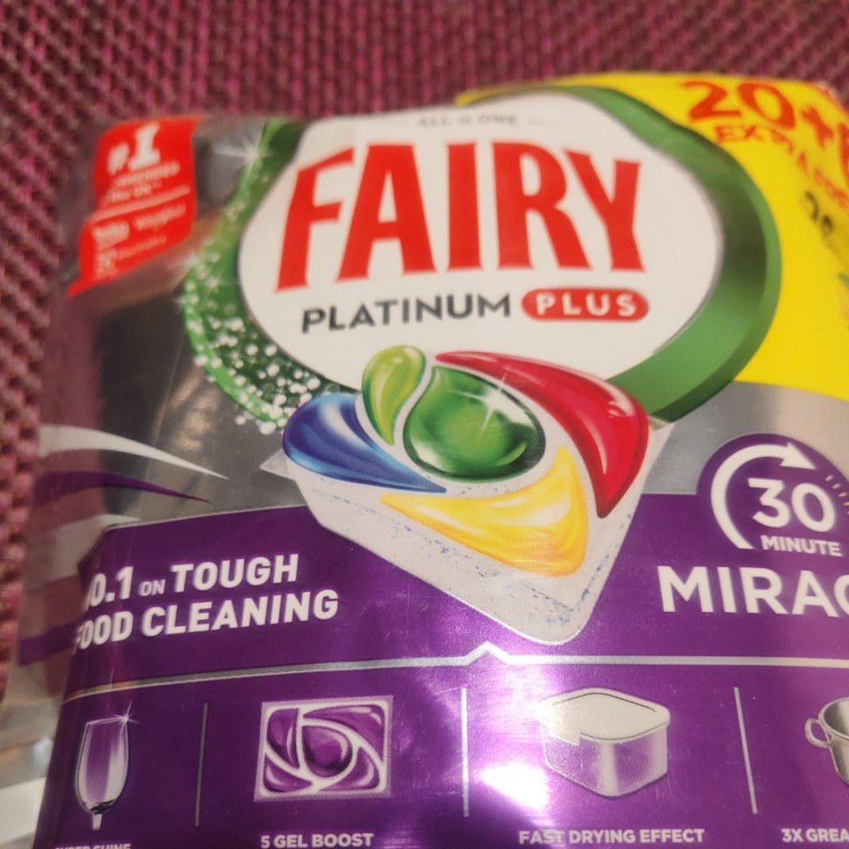 Fairy 30 Minute Miracle Platinum Plus Dishwasher Tablets 26 Capsules ...
