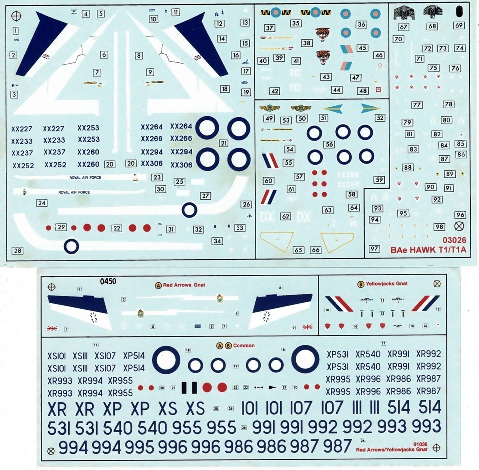 1/72 AIRFIX 09750; RED ARROWS 40th Season 2x HAWK & 1 x GNAT (EX ...