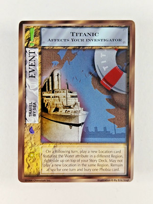 Titanic - Mythos CCG card (1996 Chaosium) Rare Event, Cthulhu Lovecraft ...