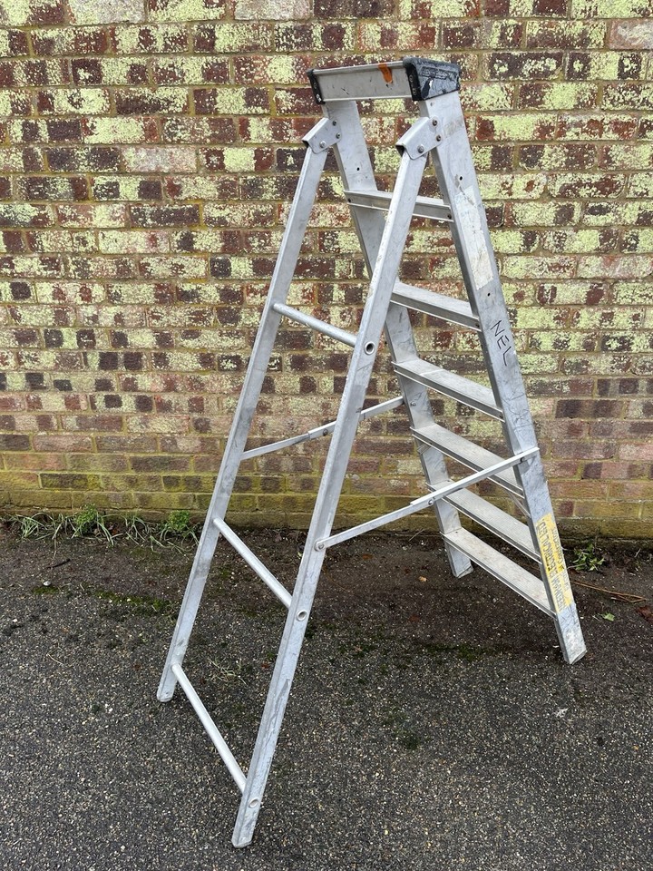 Aluminium 7 Step Folding Step Ladder Youngman Multi Purpose tread | eBay UK