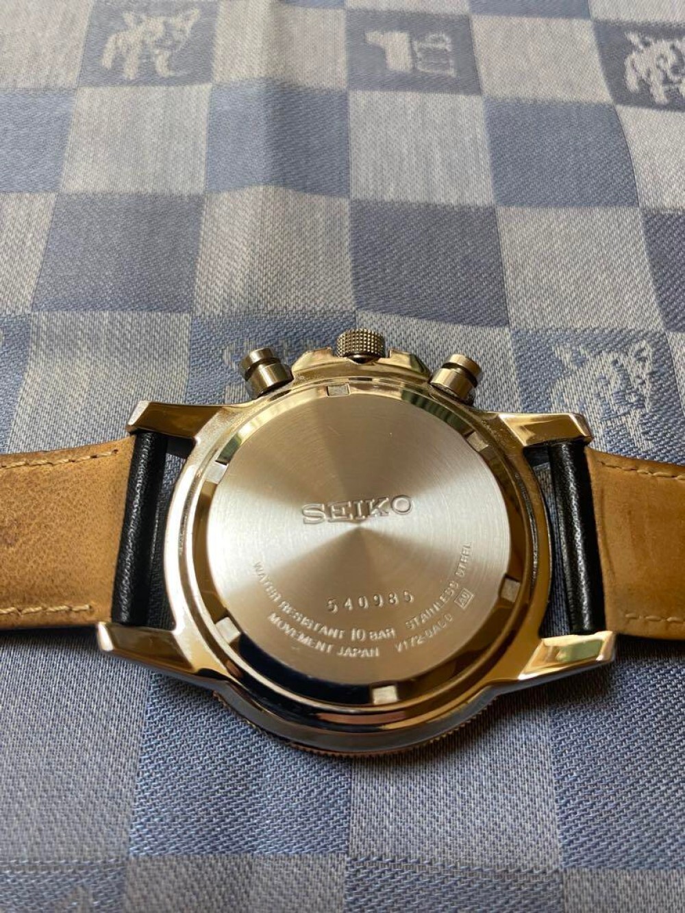 Seiko Chronograph SSC009(V172-0AC0) Solar Quartz Analog Black Dial Men ...