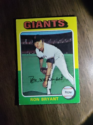 1975 TOPPS BASEBALL SET 265 RON BRYANT SAN FRANCISCO GIANTS ex free ...
