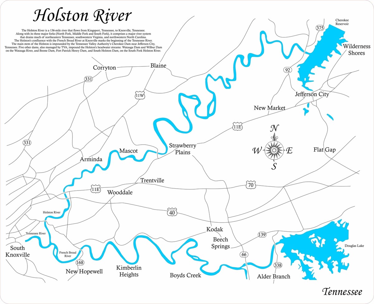 Map South Holston Dam