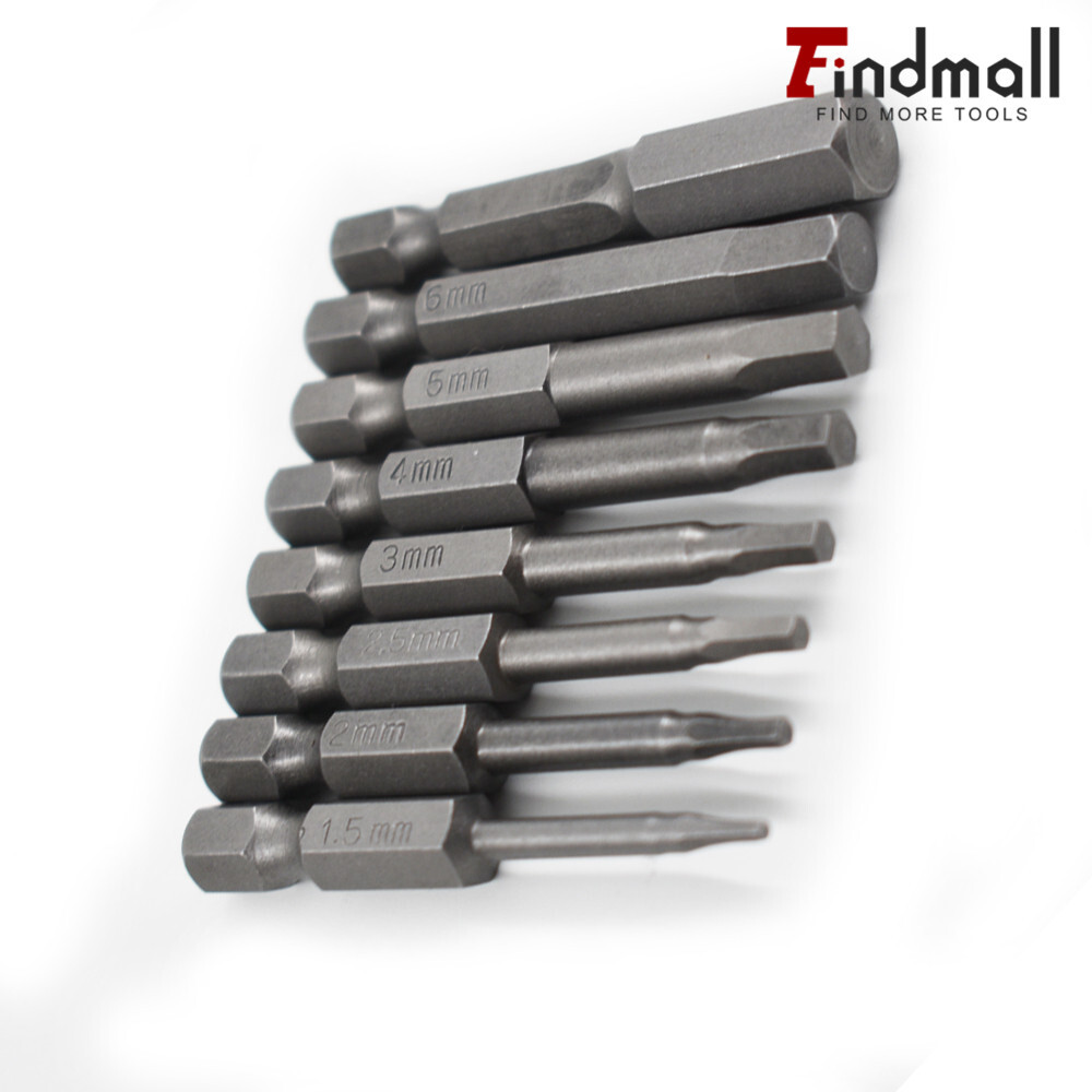 Hex Key Allen Bit Set Quick Change Connect impact driver power drill ...